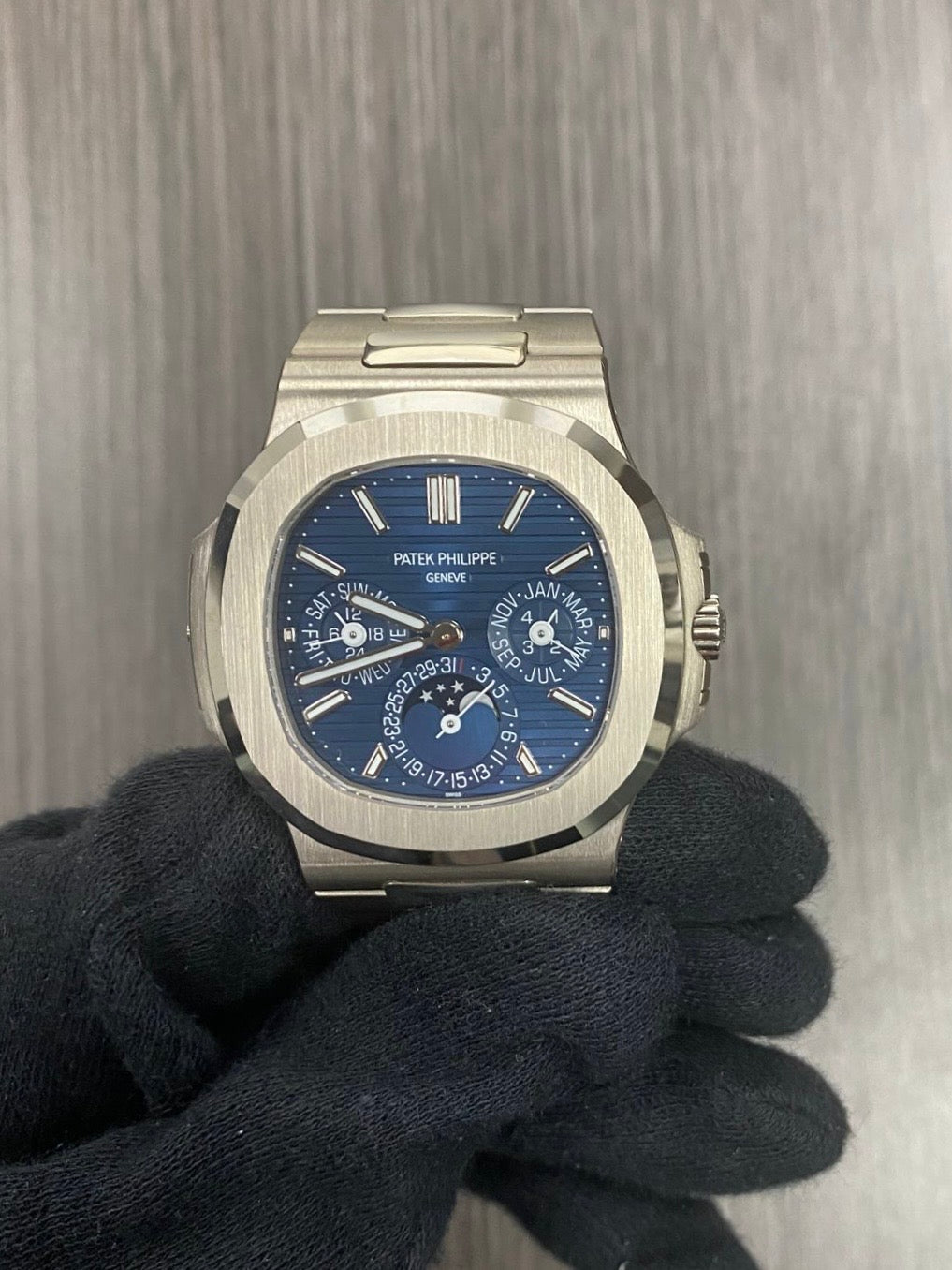 Patek Philippe 5740/1G White Gold Perpetual Calendar Nautilus – Watches ...